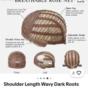 unbranded | Hair | Shoulder Length Wavy Dark Roots Gray Heat Resistant ...